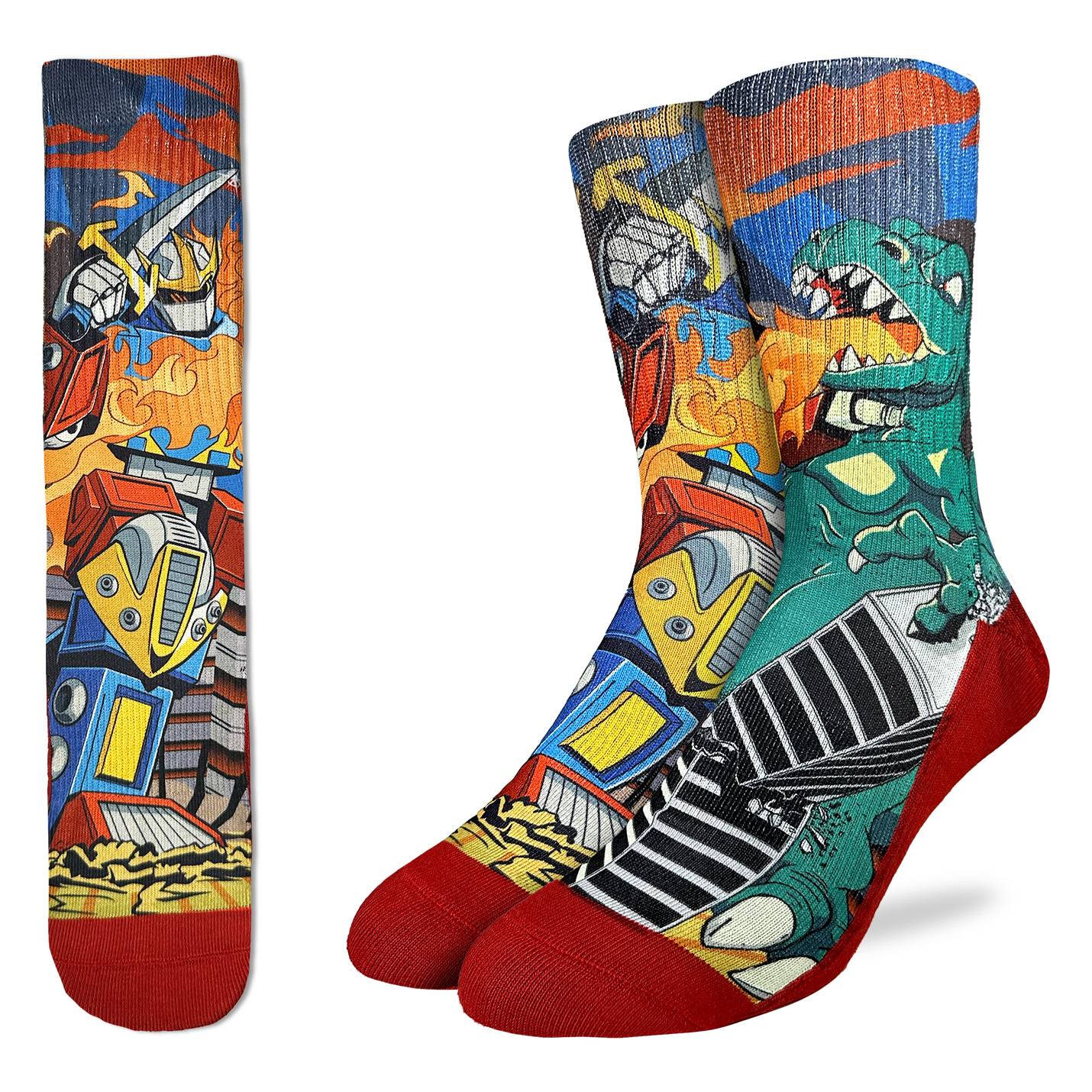 Men's Lizard vs Robot Socks – Good Luck Sock