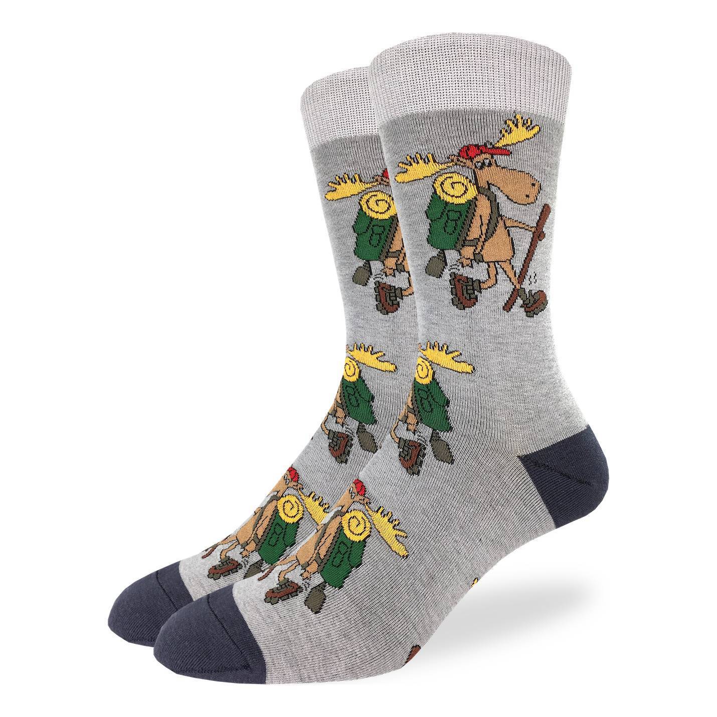 Men's Hiking Moose Socks – Good Luck Sock