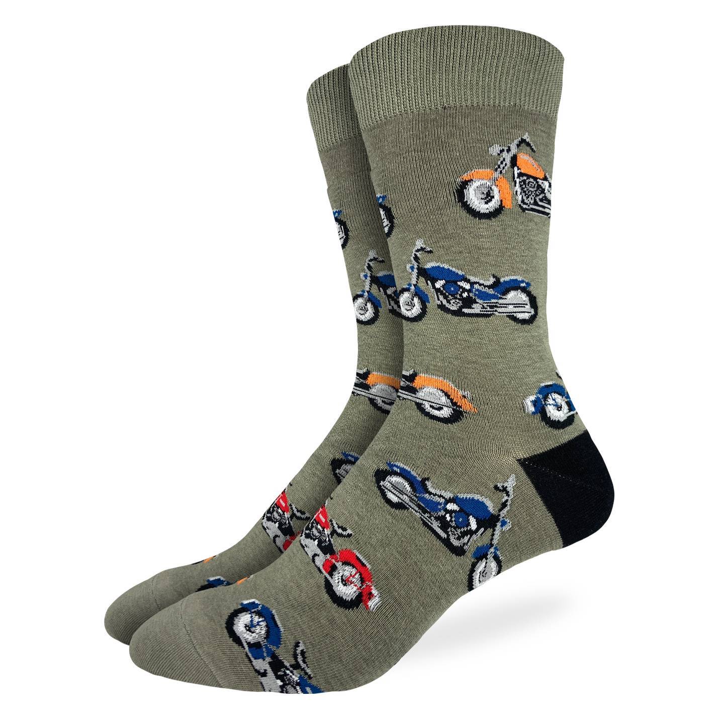 Men's Big & Tall Chopper Motorcycle Socks – Good Luck Sock