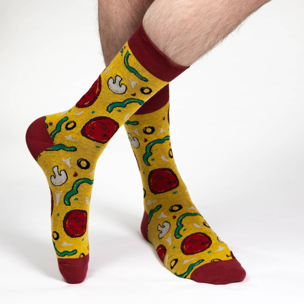 Men's King Size Pizza Toppings Socks – Good Luck Sock