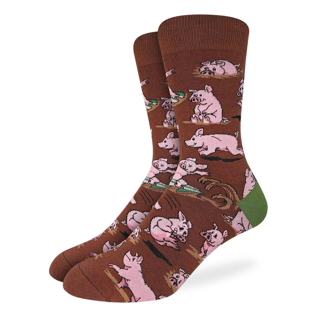 Men's Pigs Playing in Mud Socks – Good Luck Sock