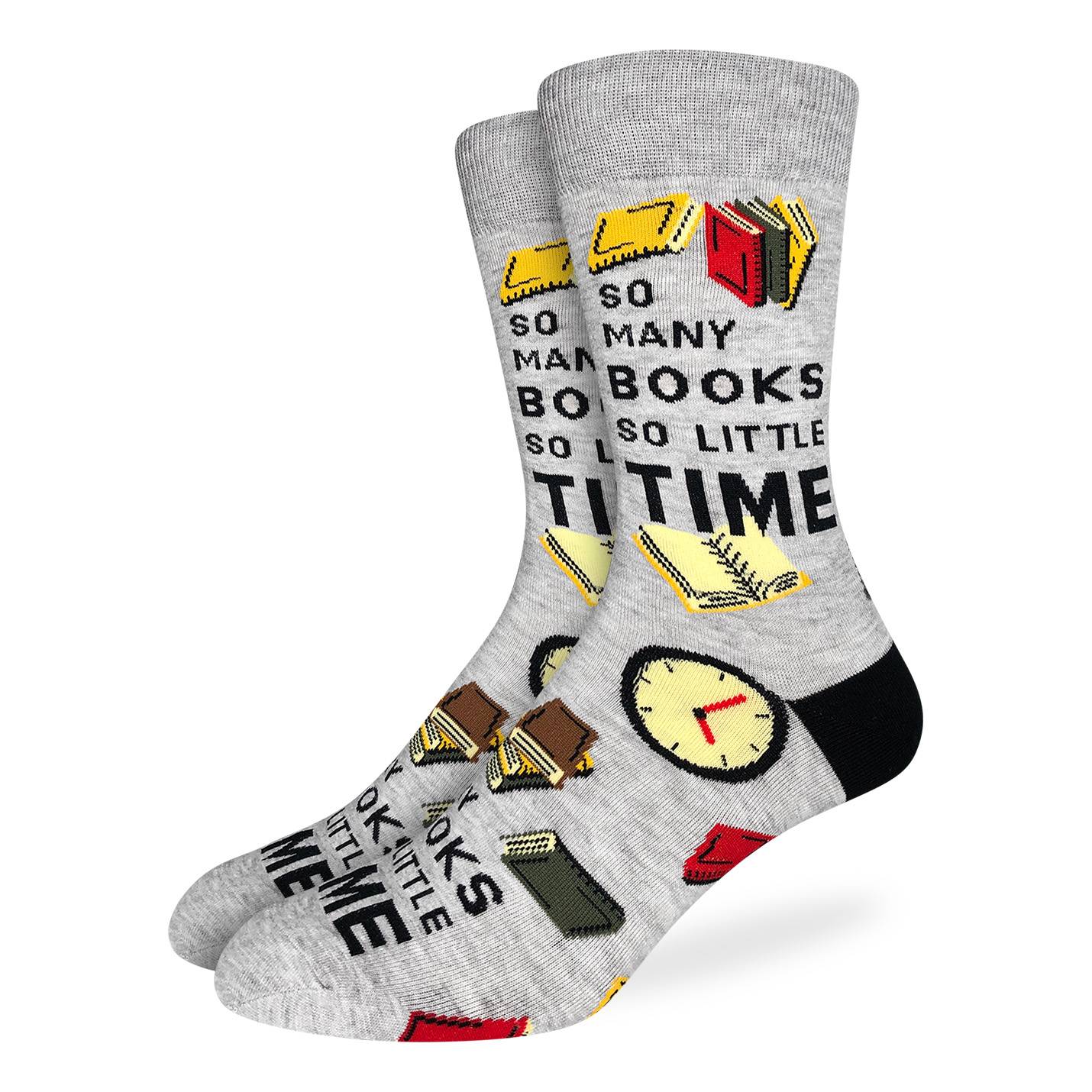 Men's So Many Books So Little Time Socks – Good Luck Sock
