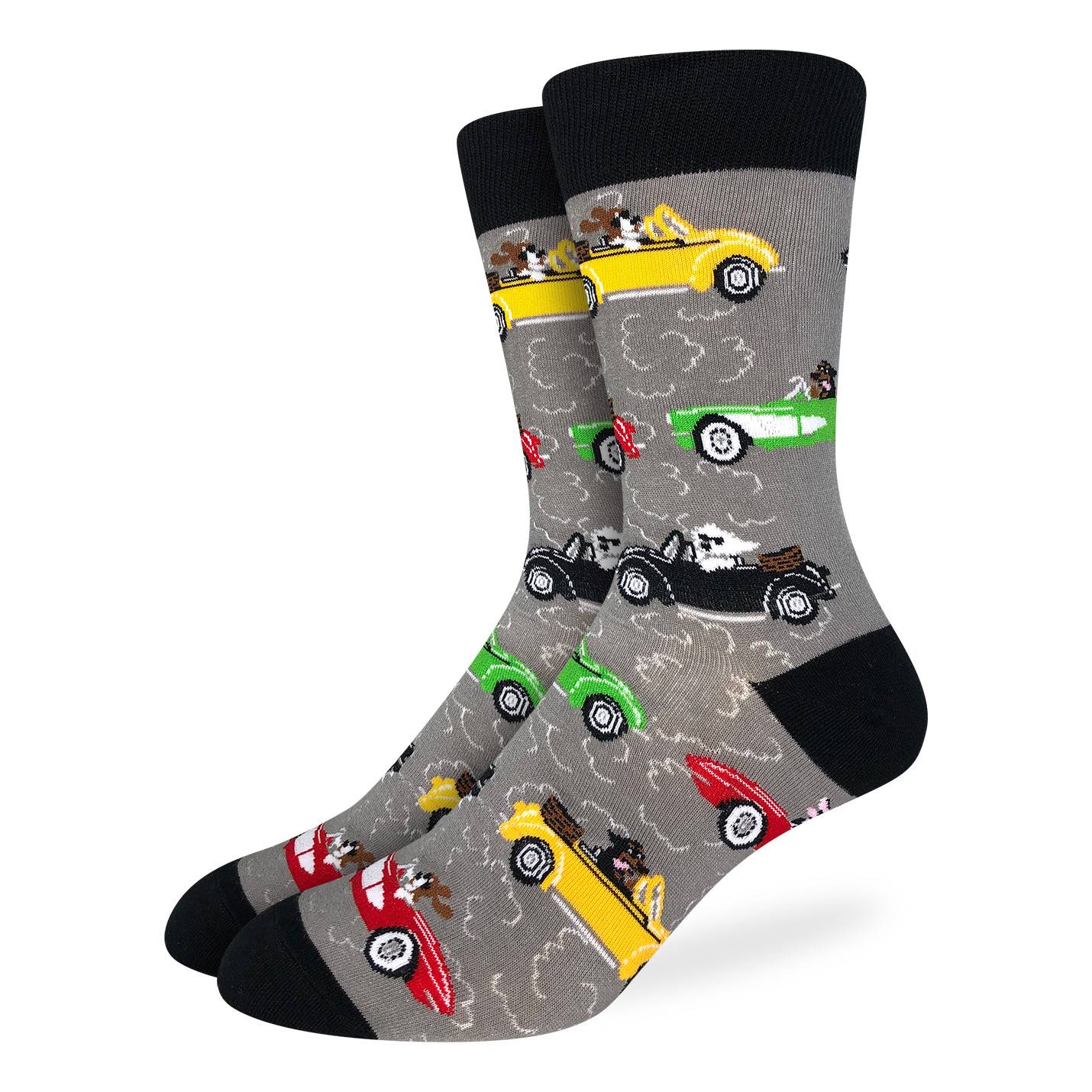 Men's Dogs Driving Cars Socks – Good Luck Sock