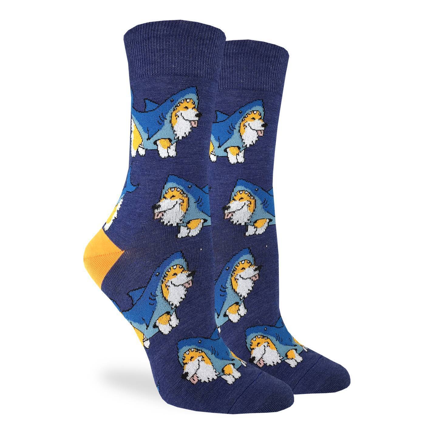 Women's Corgi Sharks Socks – Good Luck Sock