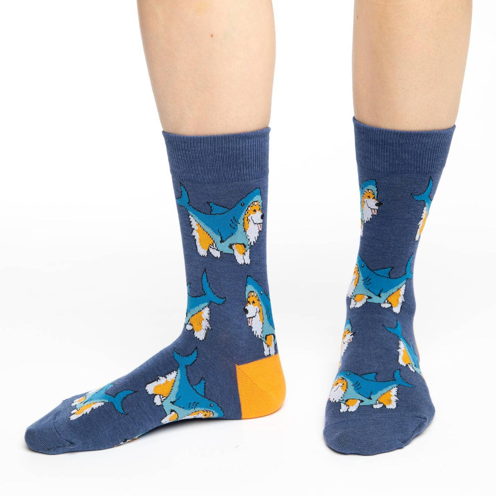Women's Corgi Sharks Socks – Good Luck Sock
