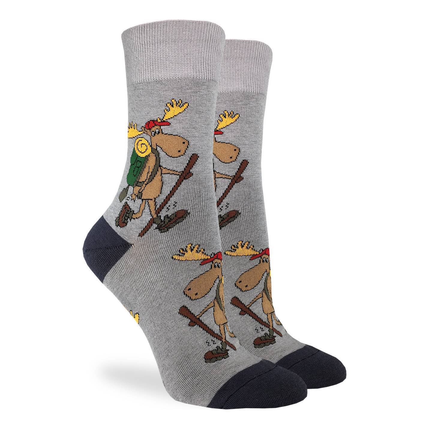 Women's Hiking Moose Socks – Good Luck Sock