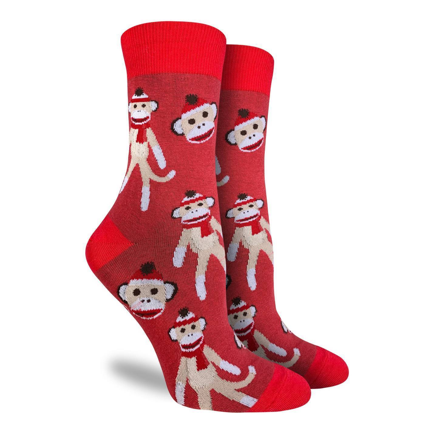 Women's Sock Monkeys Socks – Good Luck Sock