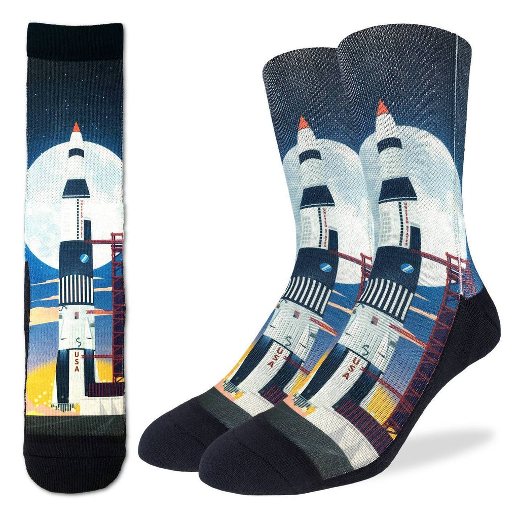 Men's Saturn V Rocket Launch Socks – Good Luck Sock
