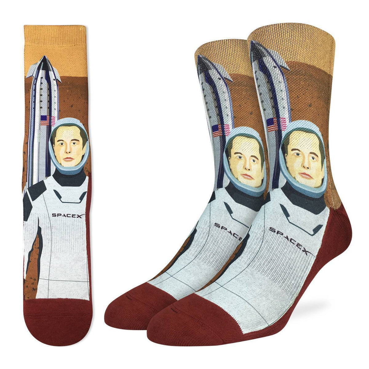 Men's Elon Musk On Mars Socks – Good Luck Sock