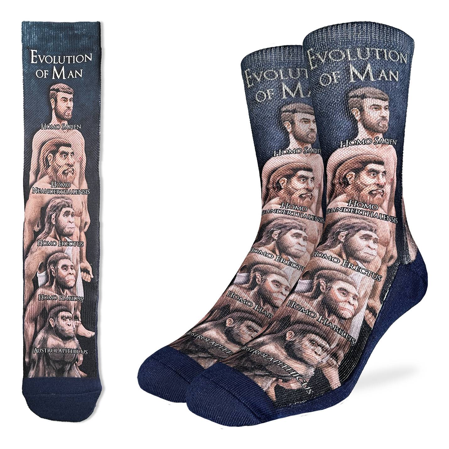Men's Human Evolution Socks – Good Luck Sock