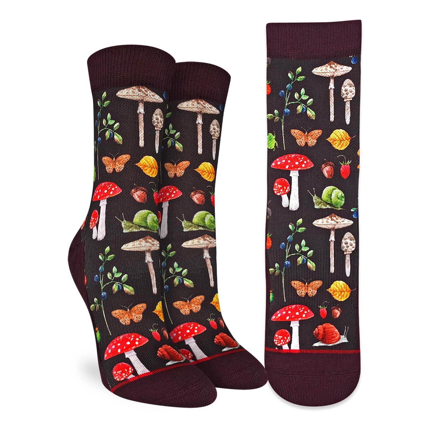 Women's Mushrooms, Snails and Bugs Socks – Good Luck Sock