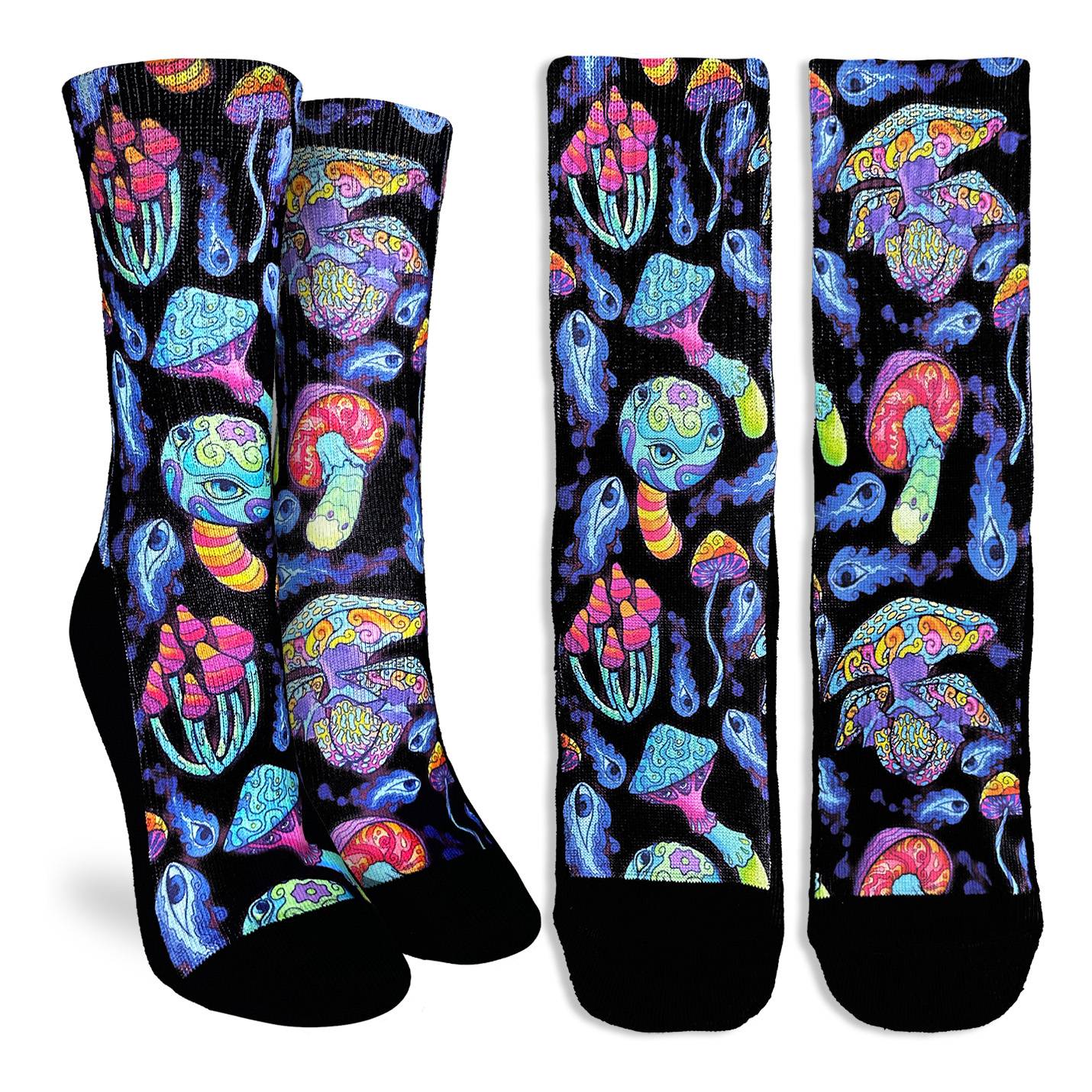 Women's Trippy Mushrooms Socks – Good Luck Sock