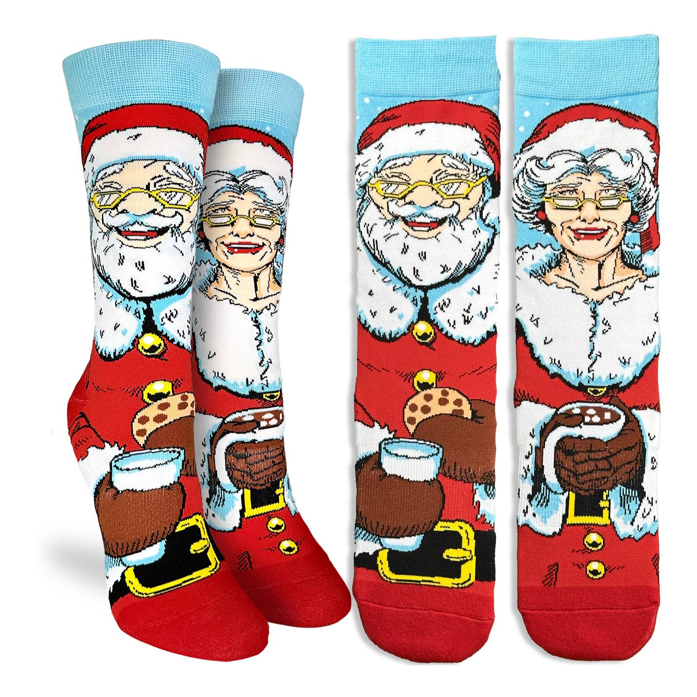 Women's Santa and Mrs. Claus Christmas Socks – Good Luck Sock