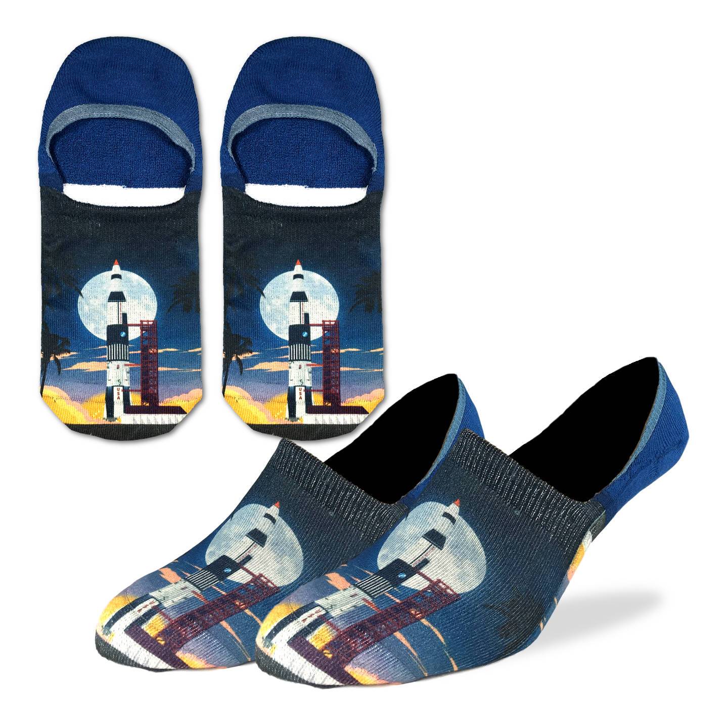 Men's Rocket Launch No Show Socks – Good Luck Sock