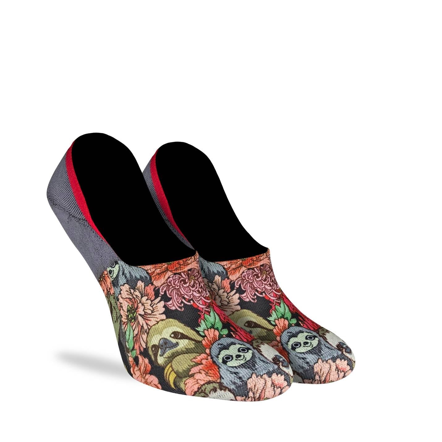 Women's Floral Sloths No Show Socks – Good Luck Sock